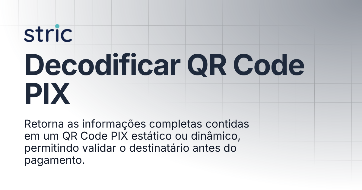 Decodificar QR Code PIX | Stric