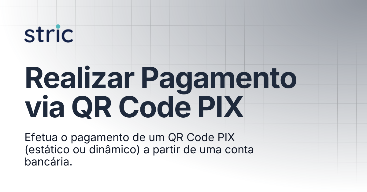 Realizar Pagamento via QR Code PIX | Stric
